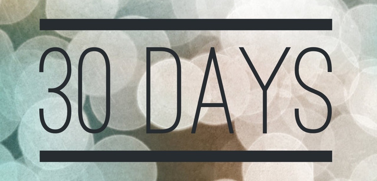 Celebrating November by Giving 30 Days of Thanks