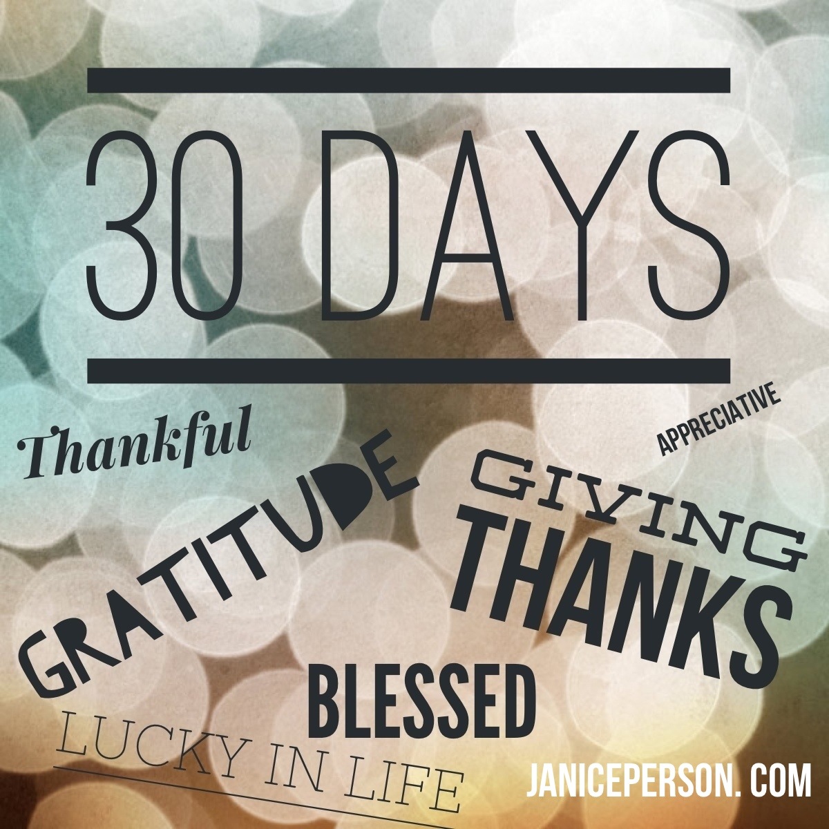 Celebrating November by Giving 30 Days of Thanks
